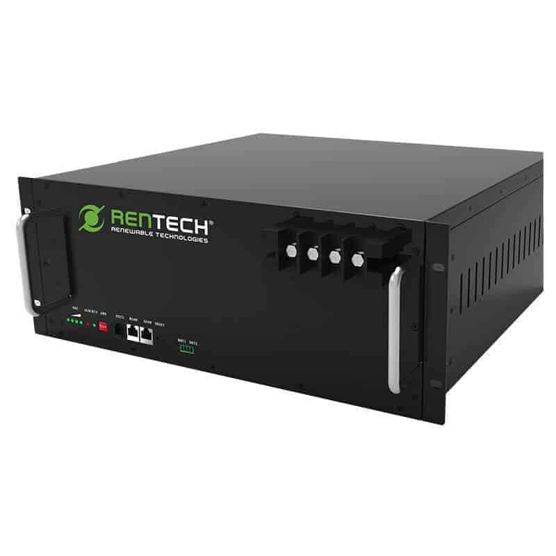 Rentech 25.6V 100Ah Rack-Mounted Lithium-Ion Battery - (2.56kWh)